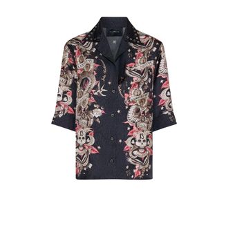 John Richmond Damen, Blusen & Hemden, Schwarzk, LGr&ouml;&szlig;e