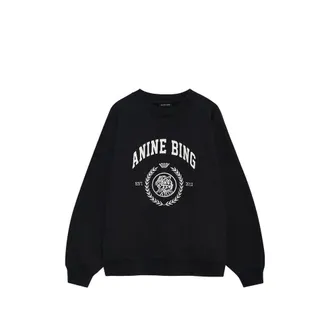 Anine Bing Logo-print Dropped-shoulder Sweater