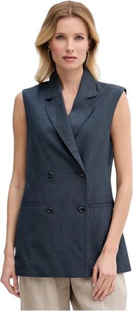 Mos Mosh MOS Mosh, Femme, Vestes, Bleu, Taille: 38 FR Gilet MMPhiline Roy