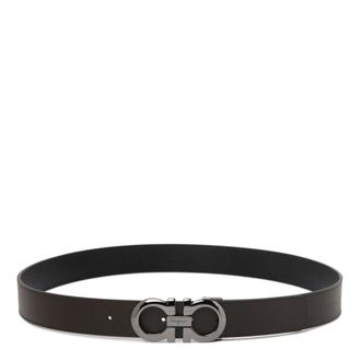 Ferragamo Reversible Gancini Lederg&uuml;rtel - - Accessories - Herren - Braun - 100 CM