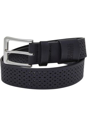 Urban Classics Unisex G&uuml;rtel Synthentic Leather Perforated Belt black S/M