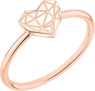 Liebeskind Fingerring Broken Heart Edelstahl IP Roségold