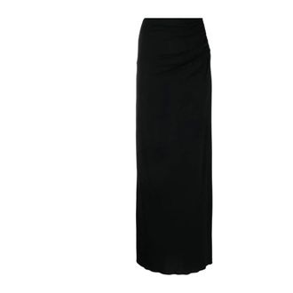 Magda Butrym Femme, Jupes, Noir, Taille: 40 FR Maxi Jupe Noire avec D&eacute;coupes