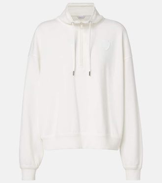 Brunello Cucinelli Sweat-shirt zipp&eacute; en coton m&eacute;lang&eacute;