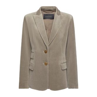 Elena Miro Femme, Vestes, Gris, Taille: 52 FR Velvet Blazer