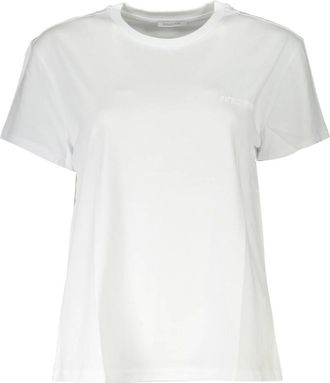 Patrizia Pepe Femme, Tops, Blanc, Taille: 36 FR Short Sleeve T-Shirt