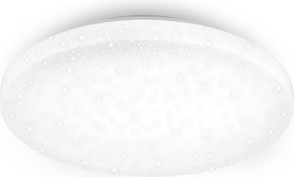 Briloner LED Deckenlampe mit Sternendekor, LED Deckenleuchte Bad IP44, gelochtes Dekor, neutralwei&szlig;e Lichtfarbe, Badezimmerlampe, K&uuml;chenlampe, Feuchtraumleucht