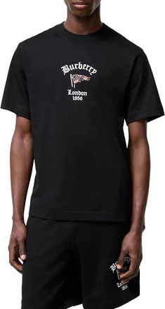 Burberry Embroidered Logo T-Shirt - Black
