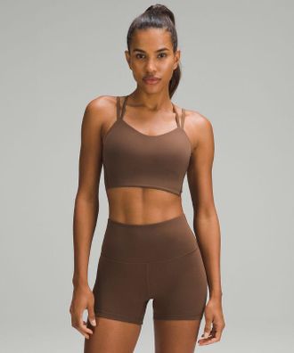 lululemon Like a Cloud Longline-BH Leichter Halt B/C Cups f&uuml;r Frauen - Gr&ouml;&szlig;e 14 in Java