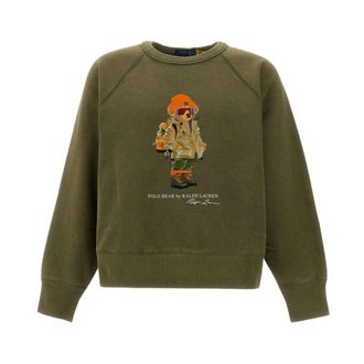 Polo Ralph Lauren SweaT-shirt en molleton avec ours - Homme - Sweatshirts et sweats &agrave; capuche - Vert - Taille: L