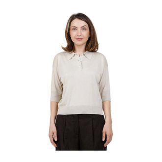 Alpha Studio Fe-7852B Polo - Femme - Tops - Beige - Taille: 44 FR