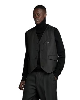 G-Star Herren Midnight Weste, Schwarz (dk Black D23532-D410-6484), M