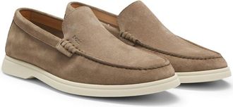 HUGO BOSS Sportlicher Loafer aus Veloursleder mit Label-Pr&auml;gung in