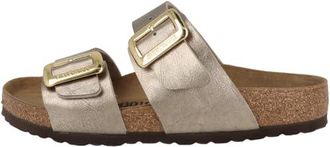 Birkenstock Sandales Sydney Cushion Buckle Birko-Flor Graceful normal pour femme, marron, 42 EU