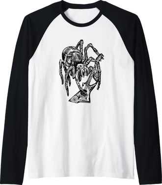 Seembo Spinne spielt Gitarre Lustiges Tier Gitarrist Rockmusiker Raglan