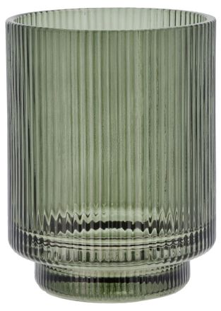 S&ouml;dahl Clarity Zahnb&uuml;rstenhalter, Zahnputzbecher aus Glas f&uuml;rs Badezimmer, Durchm. 8 cm, H&ouml;he 10,3 cm, Dark Green