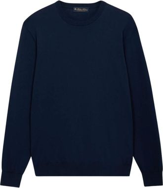 Brooks Brothers Homme, Pulls, Bleu, Taille: 2XL Pull ras du cou en coton merceris&eacute;