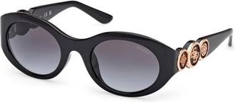 Guess Femme, Accessoires, Noir, Taille: 53 MM Oval Lunettes de soleil