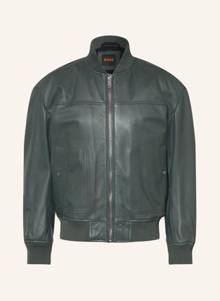 HUGO BOSS Lederblouson Jokans gruen