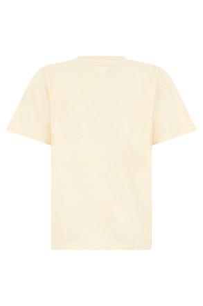 Prada Logo-Embroidered Graphic T-Shirt - Yellow