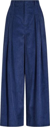 Rosie Assoulin wide leg pleat trousers - Blau