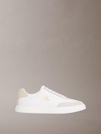Calvin Klein Brooke - Sneakers Mit Charakteristischem Canvas-logo - Bright White/oatmeal - Herren - EU 39