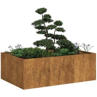 vidaXL Vidaxl - Jardini&egrave;re rouill&eacute; 120x80x40 cm acier inoxydable
