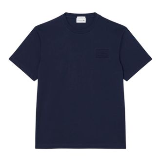 Lacoste Classic Fit T-Shirt mit Pr&auml;gung - - Tops - Herren - Blau - L