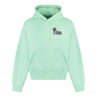 Palm Angels Cotton Hoodie - - Sweatshirts & Hoodies - Herren - Gr&uuml;n - M