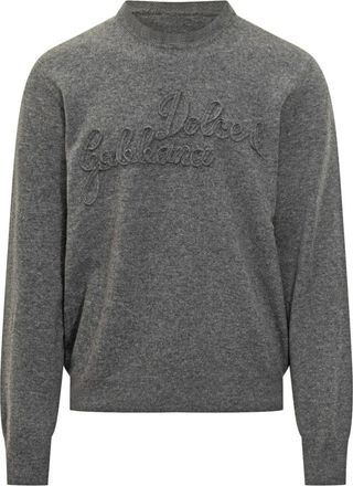 Dolce & Gabbana Homme, Pulls, Gris, Taille: L Pull ras du cou en laine vierge