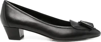 Aeyde Valentine Pompon Cuir Nappa Et Noir