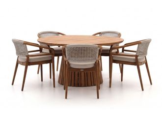 Bellagio la vita attrattiva Bellagio Brasimone/Santa Severina &oslash; 150 cm Gartenm&ouml;bel-Set 6-teilig stapelbar