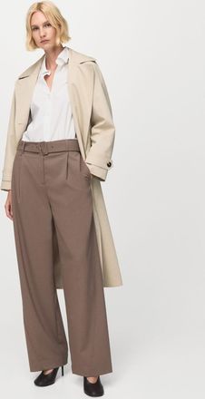 Mango Gerades Hemd aus Baumwoll-Lyocell-Mischung cremewei&szlig; - Damen - XXS - MANGO