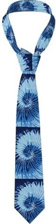 Generic Cravate, Tie-dye de couleur bleue, Impression Cravate Homme, Extra Long Cravates en soie pour Accessoire Chemise, Homme, D&eacute;contract&eacute;