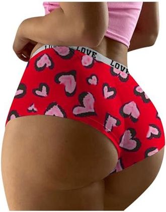 Generic Culottes Femme Personnalis&eacute; Saint-Valentin, Nouveaut&eacute; Mod&egrave;le Boxer Shorties Saint-Valentin, Personnalis&eacute; Femme sous-v&ecirc;tement Dr&ocirc;les Cadeaux de Saint-V