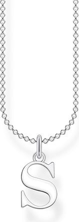 Thomas Sabo Thomas Sabo Damen Halskette Buchstabe S silber 925 Sterlingsilber, 38-45 cm Länge