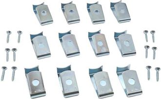 Generic Lot de 12 crochets en m&eacute;tal pour pots de fleurs, pour jardinage vertical (argent&eacute;)