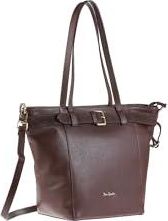 Pierre Cardin Sac &agrave; bandouli&egrave;re pour femme en cuir v&eacute;ritable Made in Italy 42x30x16 cm 55104, Chocolat, Taille unique
