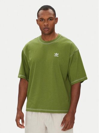 adidas T-Shirt Trefoil Essentials JX5245 Grün Regular Fit