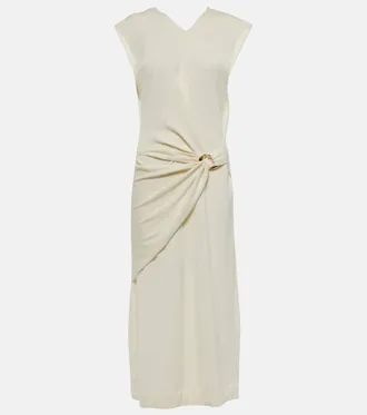 Jil Sander Wickelkleid aus Schurwolle