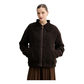 Sessun Veste en laine - Femme - Vestes - Brun - Taille: 40 FR
