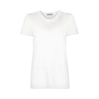 Moncler Baumwoll-T-Shirt - - Tops - Damen - Wei&szlig; - L