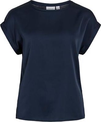 Vila Vila Noos 14059563 Haut en Satin pour Femme, Blazer Bleu Marine., 44