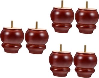 Lurrose 3 Sätze Möbelbeine Goldbeine Für Möbel Tischbein Richtmaschinen Füße Für Möbel Seitenbein Ersatz Couch Bein Schrankfüße Hartholz Fuß Brown Massivholz 