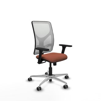 Piqueras y Crespo Brauner Schreibtischstuhl mit 3D-Armlehnen, h&ouml;henverstellbare Lendenwirbelst&uuml;tze, ausgestattet mit 3-fach verstellbarer R&uuml;ckenlehne und Schneidschaum,