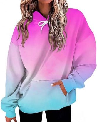 Generic Pull Femme Hiver Oversize Vintage Sweats Souple Doux-Ce Sweatshirt Cintr&eacute; Casual Sportswear Lounge L&eacute;ger-&Egrave;re Hoodies Large Running Pulls Sweatshirts(3
