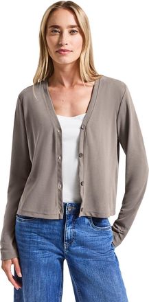 Street One Damen A323536 Silk-Look Jacke, Dark Tumbled Beige, 40