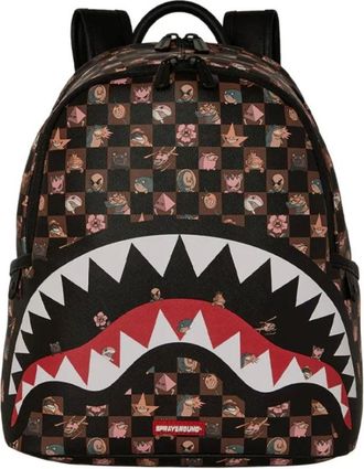 Sprayground Sprayground, Femme, Sacs, Brun, Taille: ONE Size Peeking Characters Remix Backpack