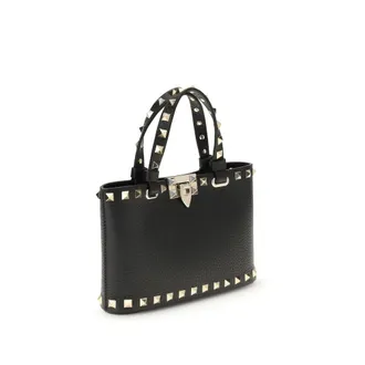 Valentino Garavani Womens Top Handle Bag Black Calf Leather Bos