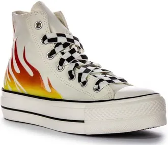Converse Chuck Taylor All Star Lift Platform Flames Blanc 42